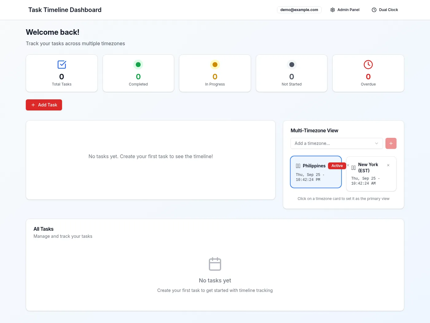 Dual Clock React Component for PH and EST Time Zones (Remix)