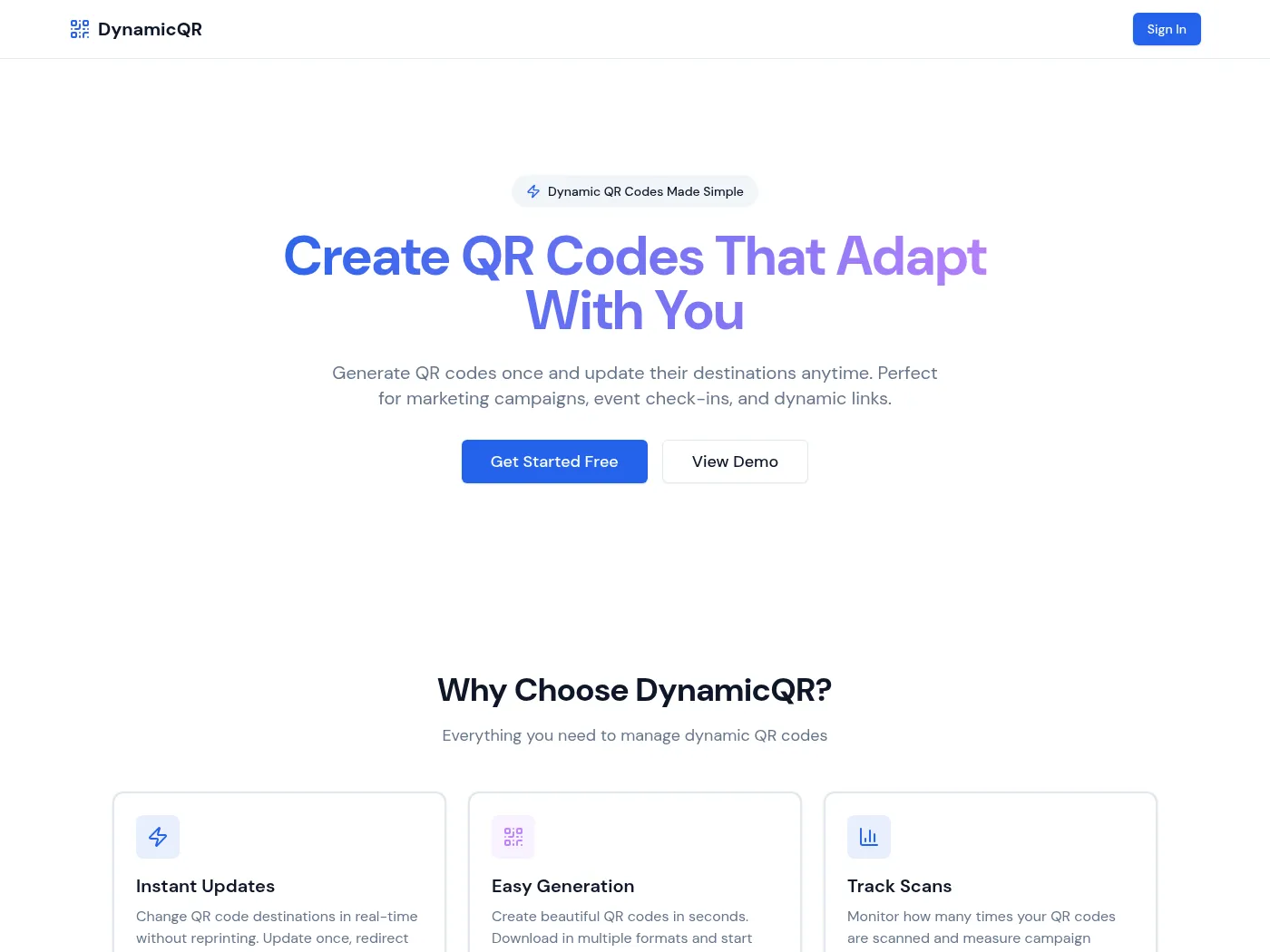 Dynamic QR Code Generator