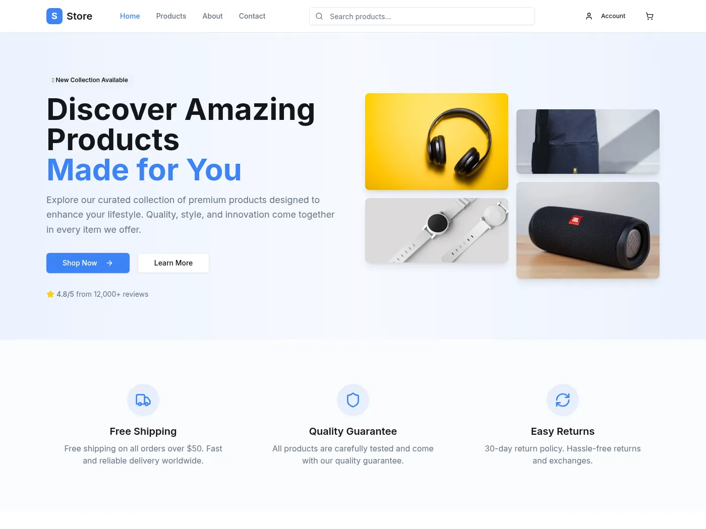 Modern E-commerce Website