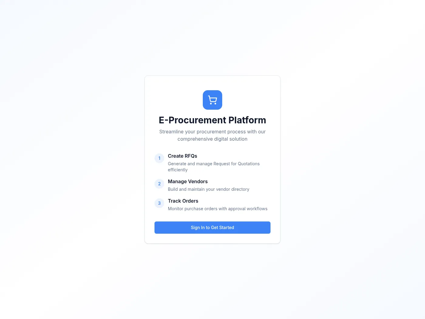 E-Procurement Platform