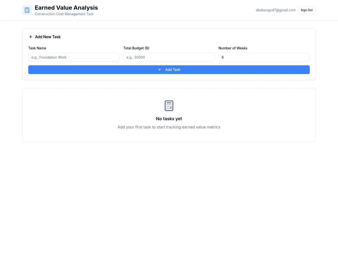 Earned Value Calculator & Analysis Tool for Budgeted vs Actual Construction Costs