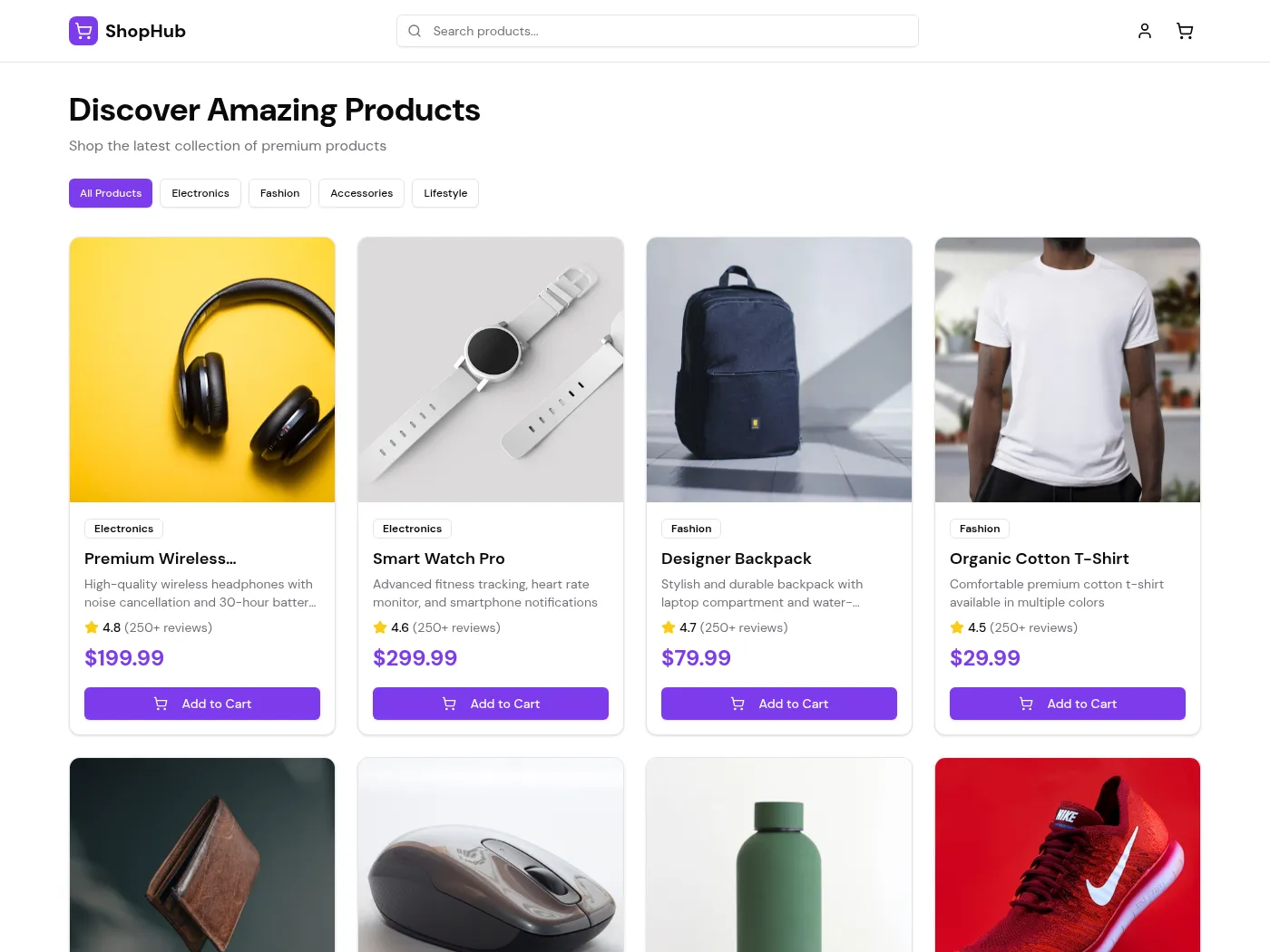E-Commerce Shopping Web App