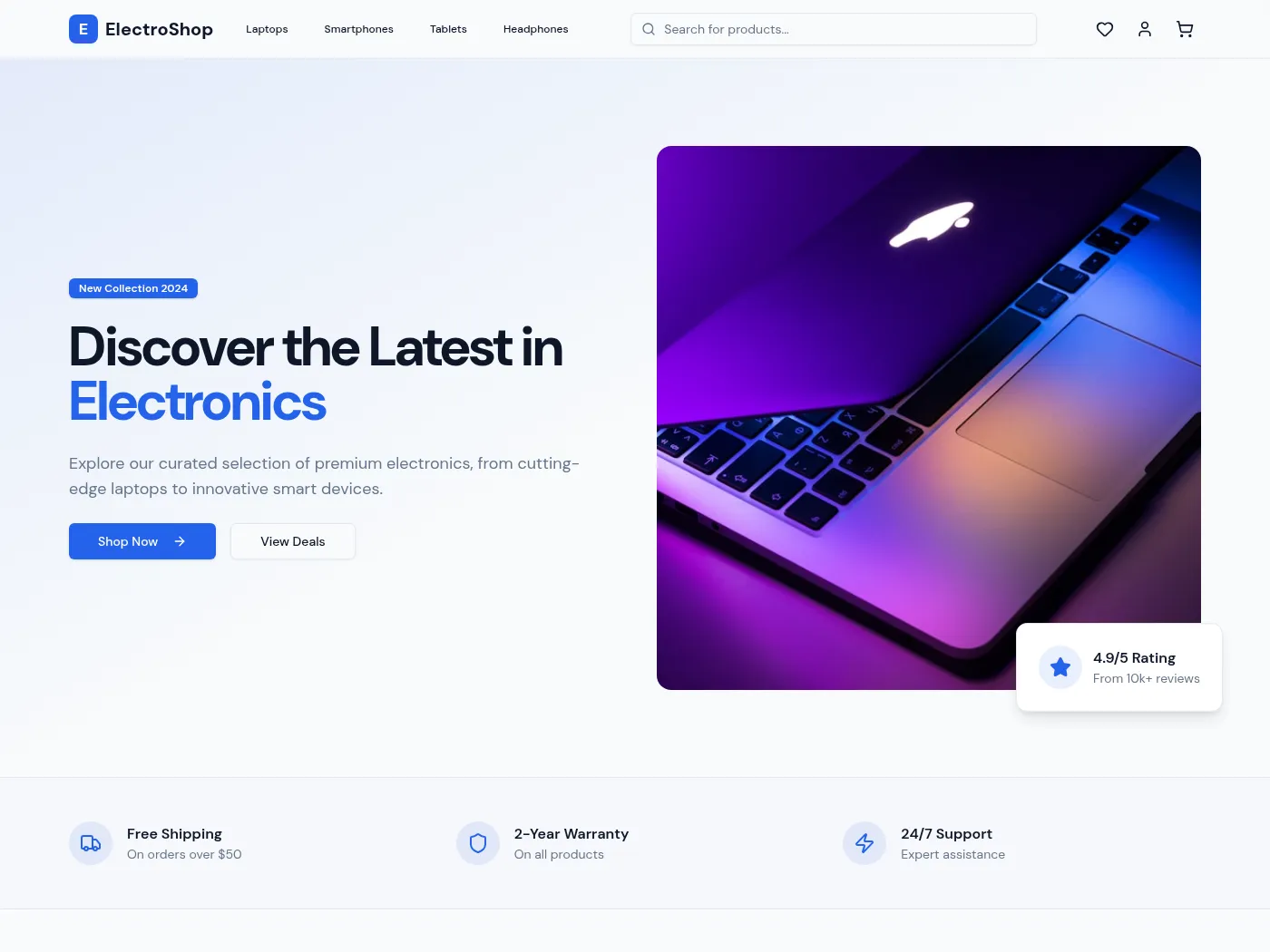 ElectroShop: Modern E-commerce Platform for Electronics