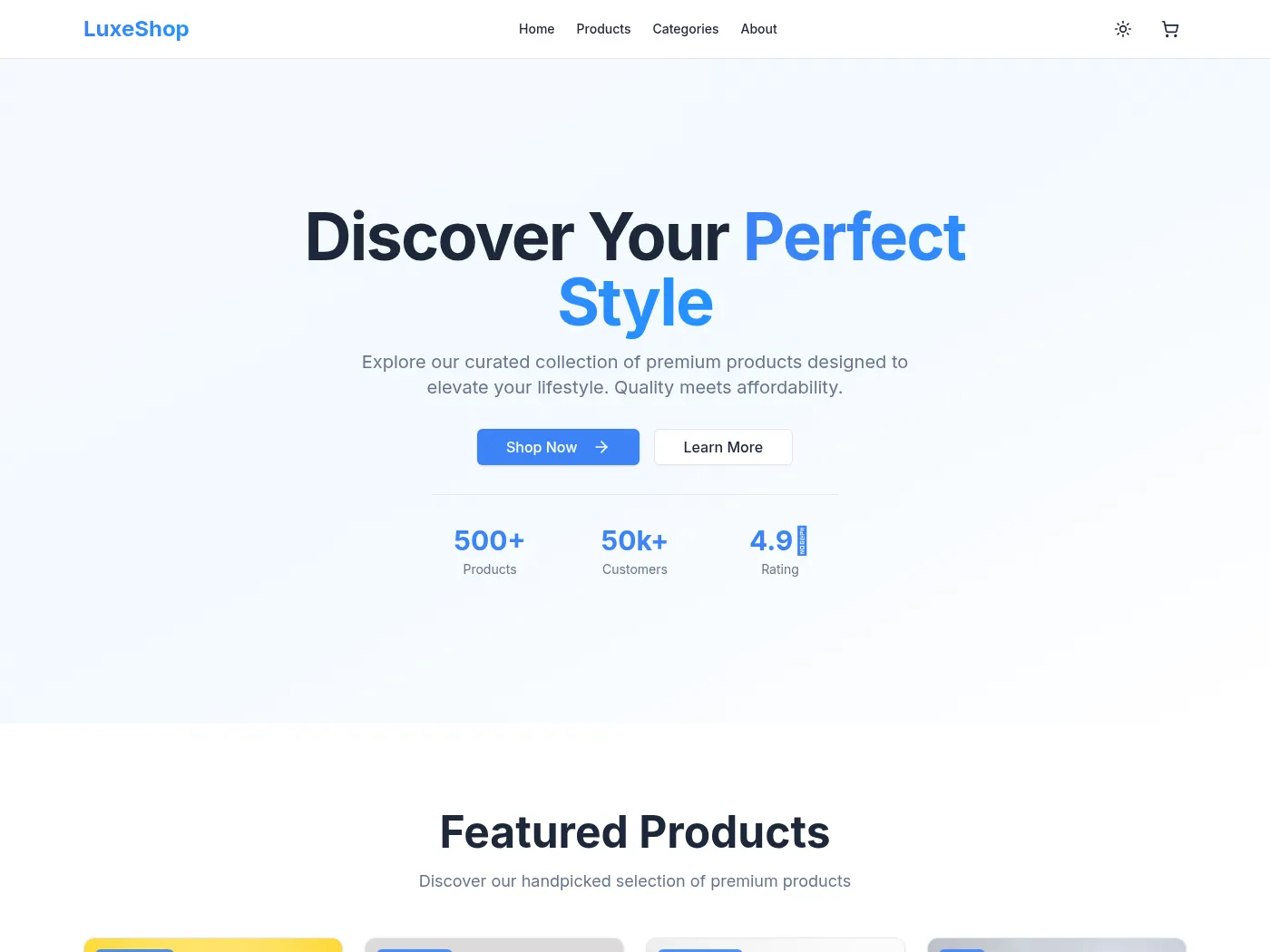 Ecommerce Store with Responsive Multi-Theme Support