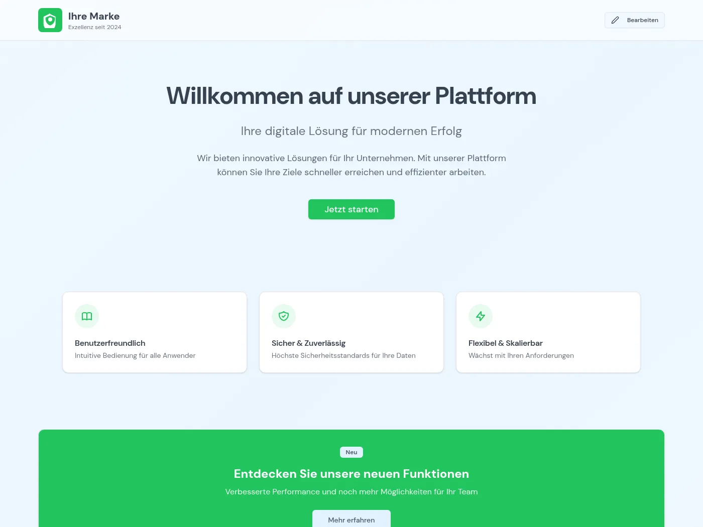 Editable Web Project with Custom Logo