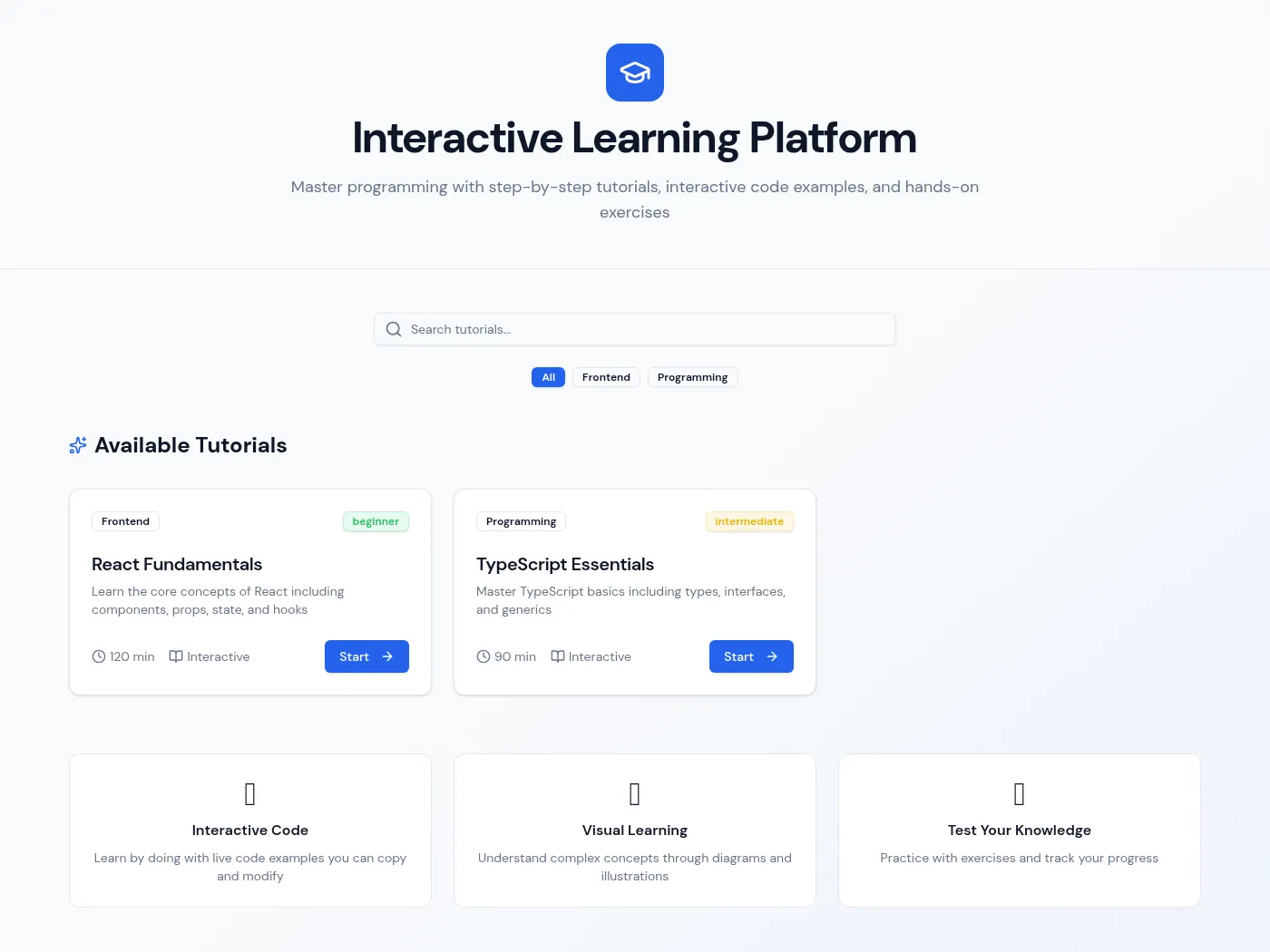 Code-Driven Educational Tutorial Slides Platform