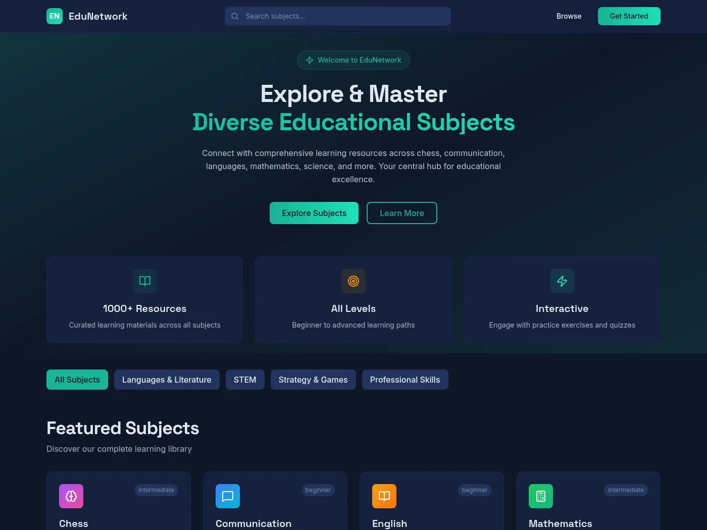 EduNetwork: Hub for Diverse Educational Studies