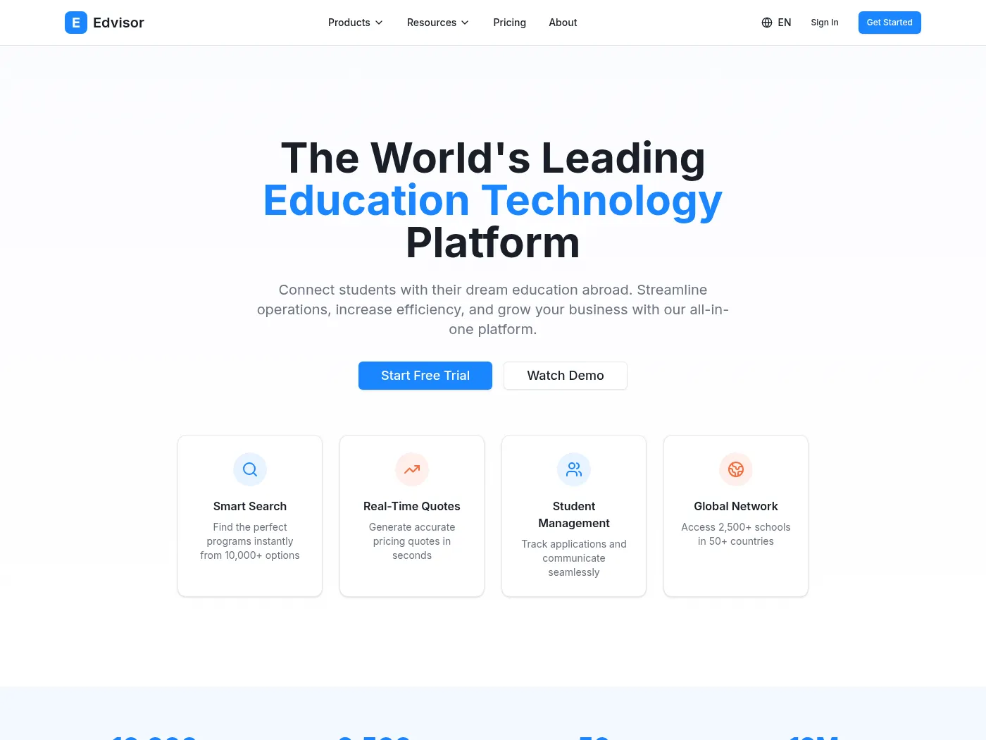 Edvisor Clone Platform