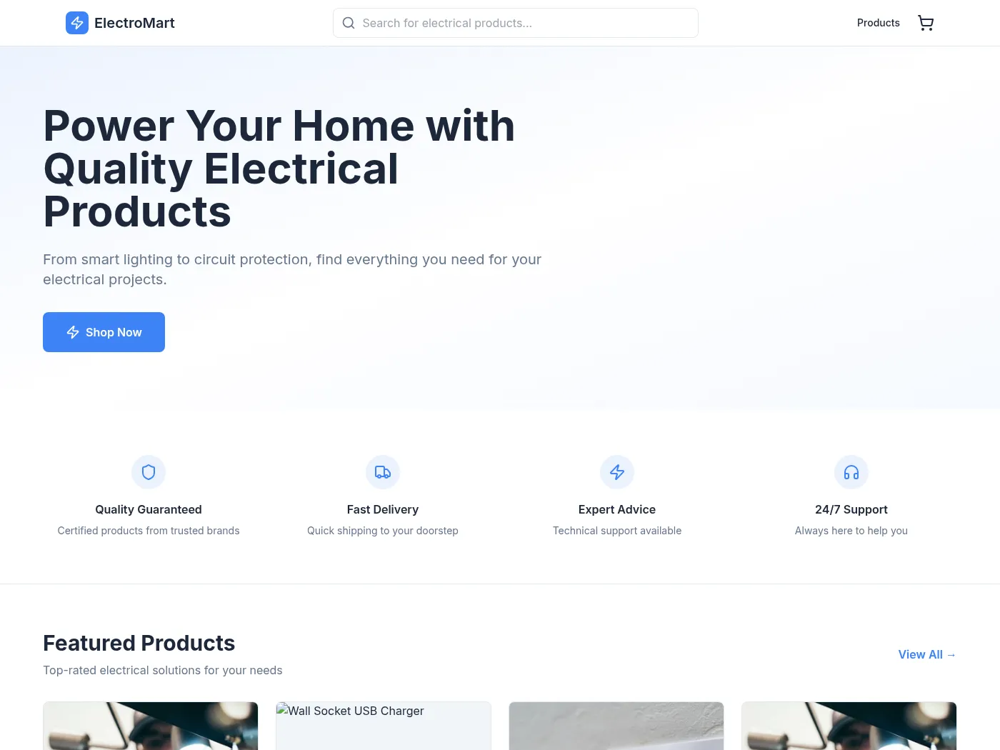 ElectroMart – Electrical E-Commerce Platform