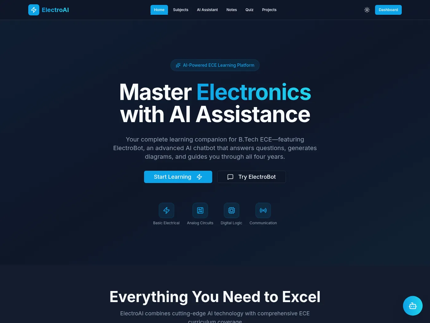 ElectroAI – The AI-Powered Interactive Learning Platform for B.Tech ECE Students