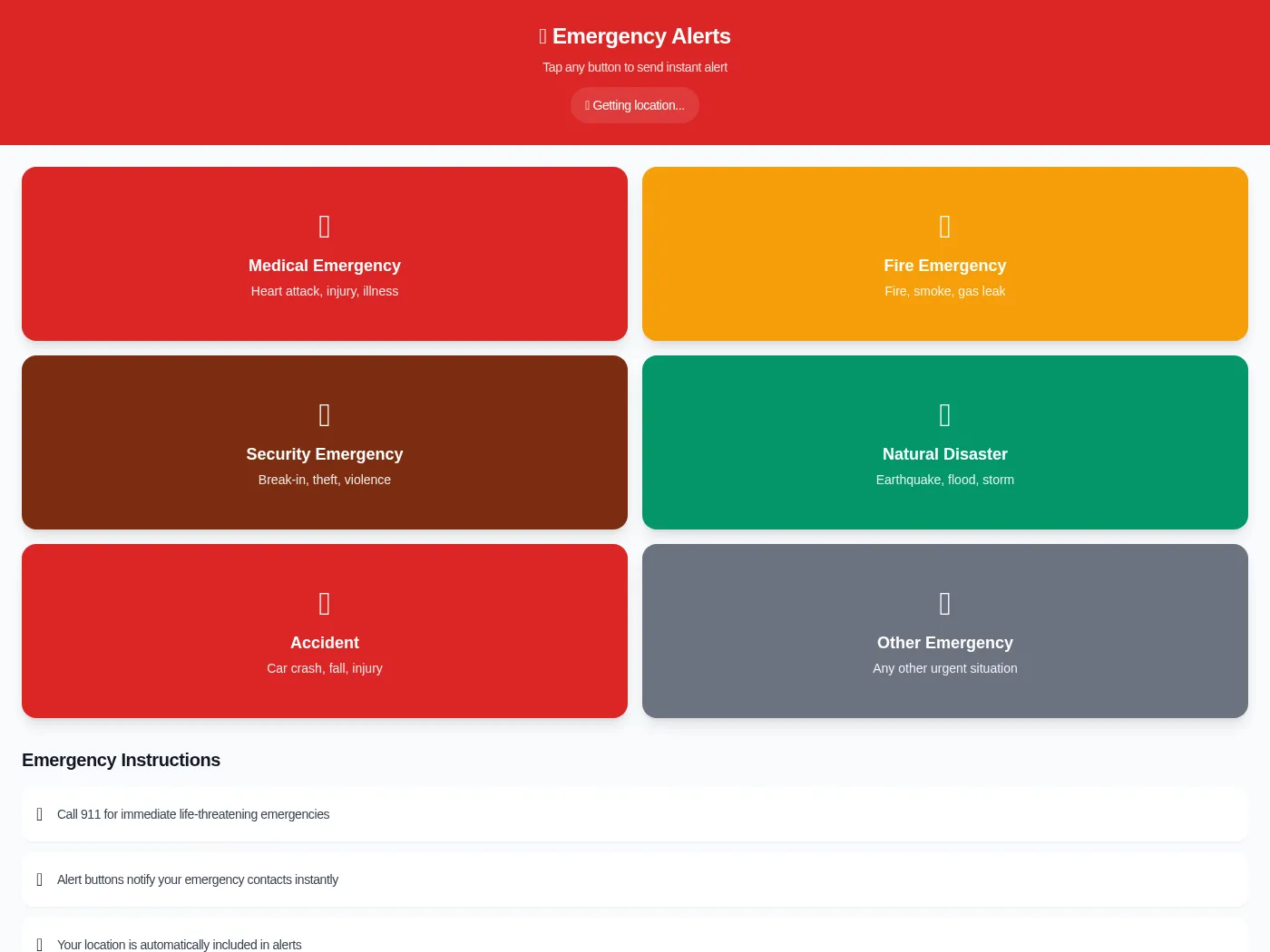 Emergency Alert Button System