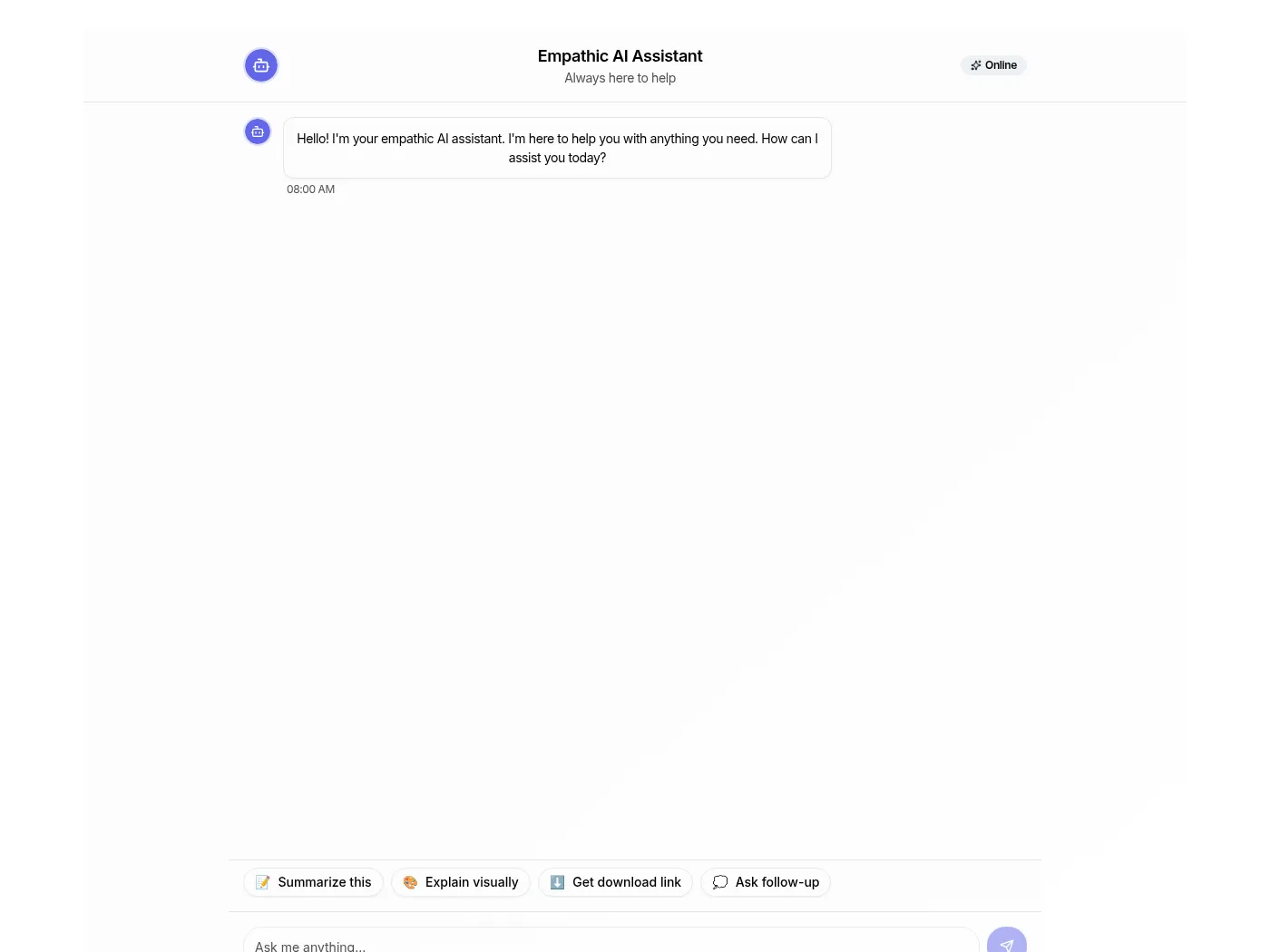 Empathic AI Chatbot for Modern Web Apps