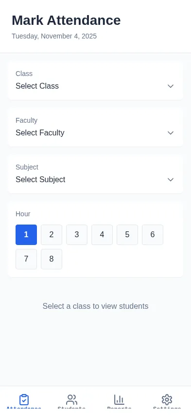 Engineering Student Attendance Tracker
