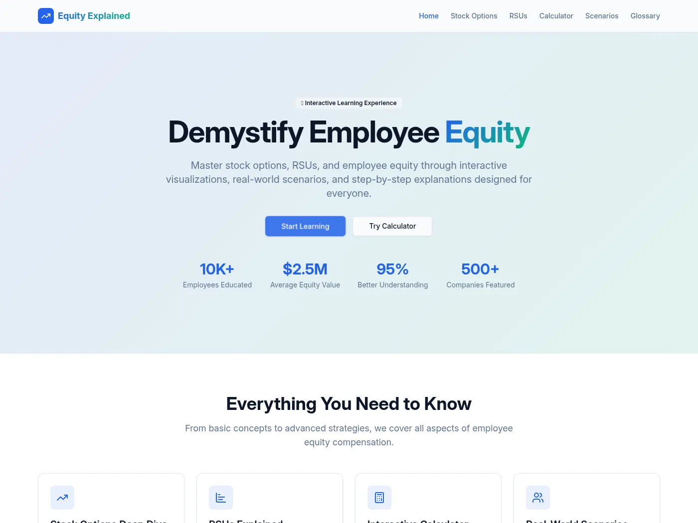 Equity Explained: Interactive Guide to Stock Options & RSUs