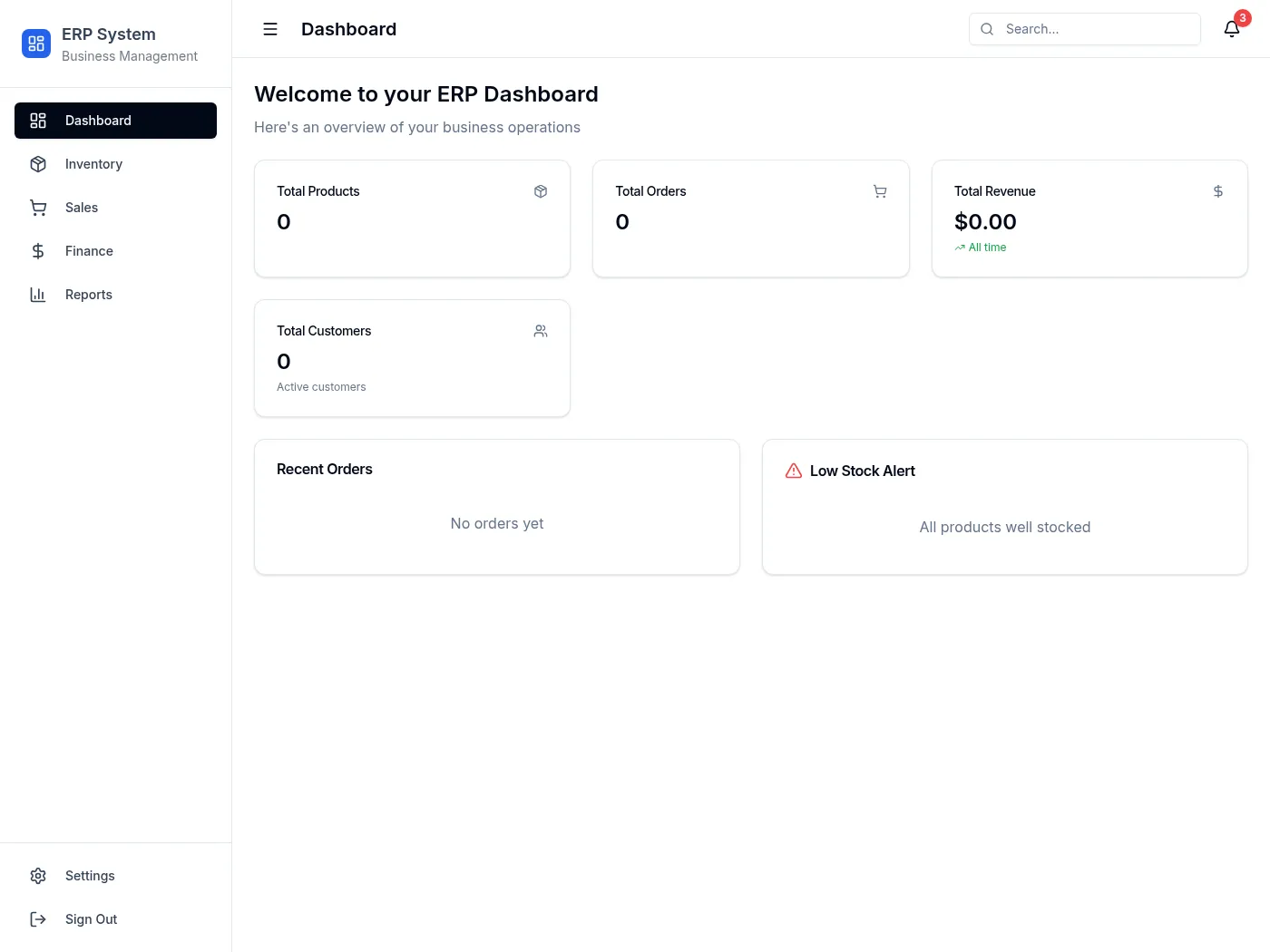 ERP System in JavaScript