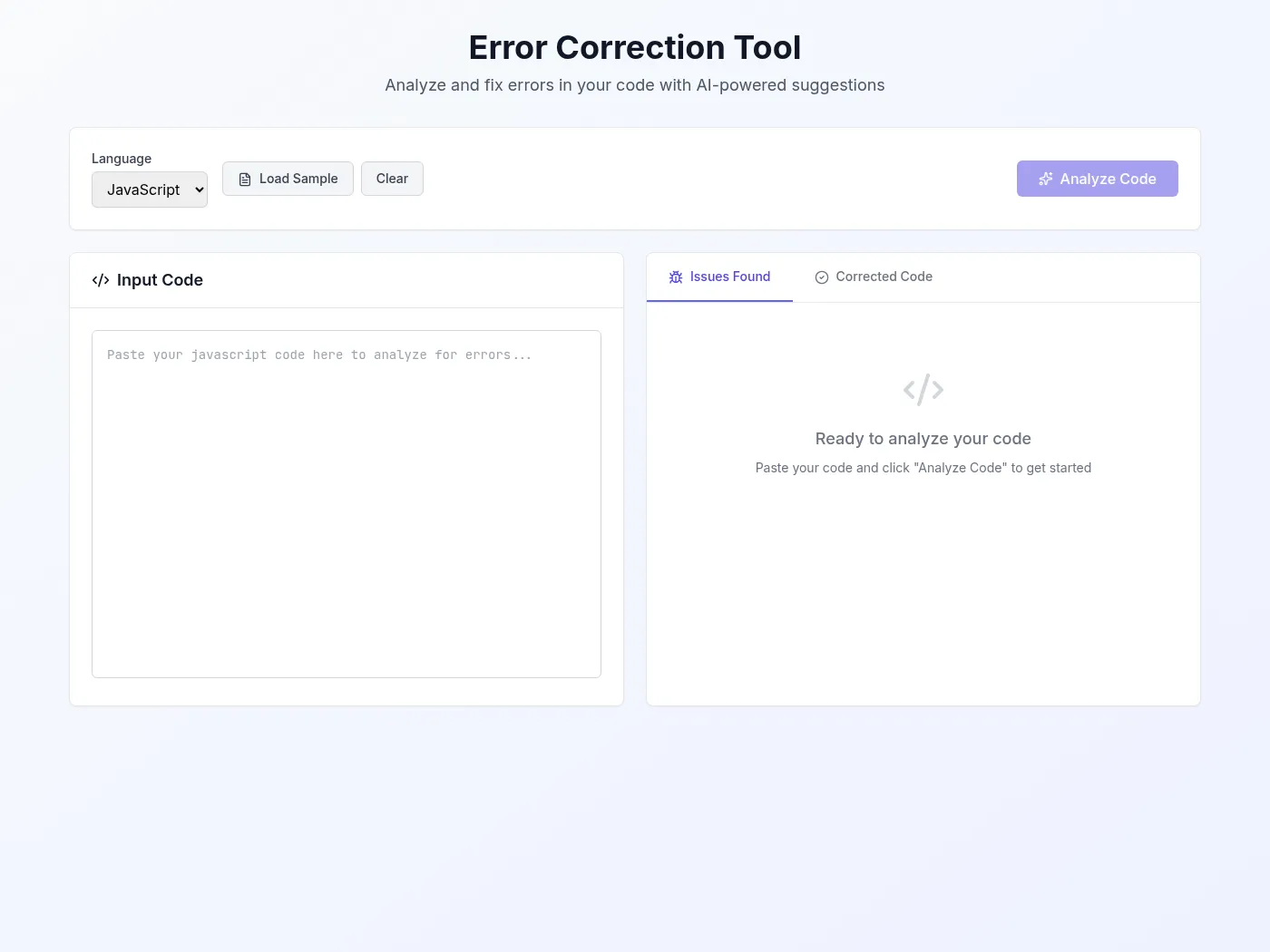 Error Correction Tool