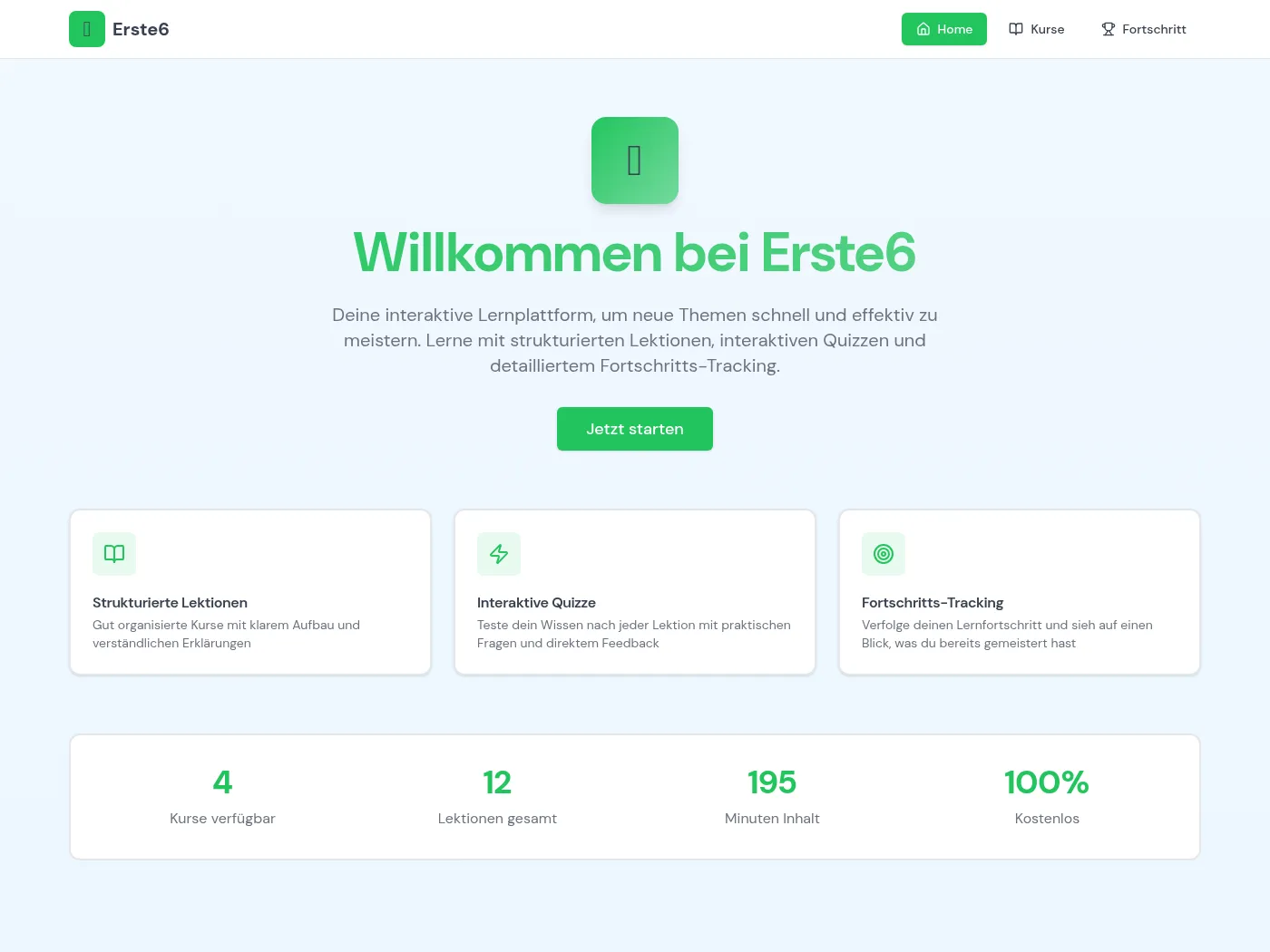 Erste6 Learning Platform