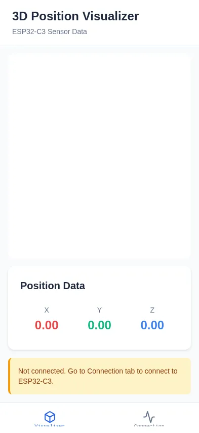 ESP32-C3 Sensor Data 3D Visualizer for Android