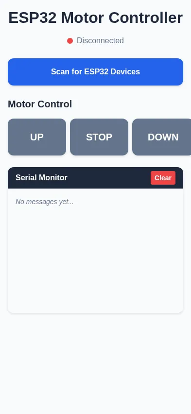 ESP32 Motor Controller Android App