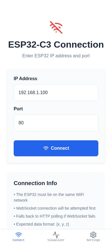 ESP32 Sensor 3D Visualizer for Android