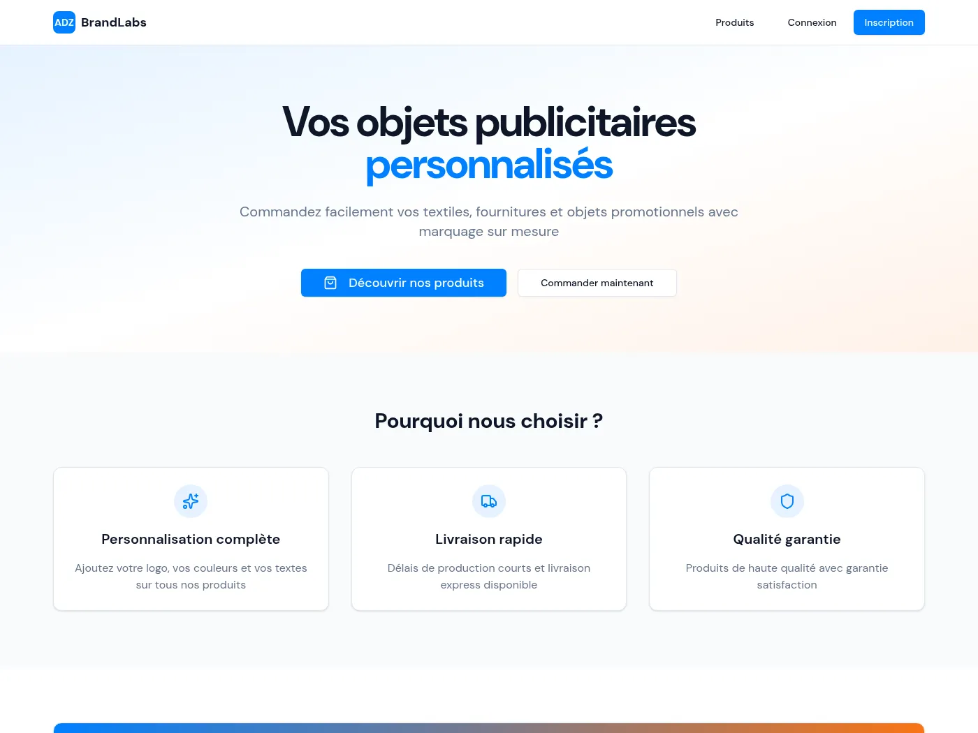 Espace Client Command Platform Clone