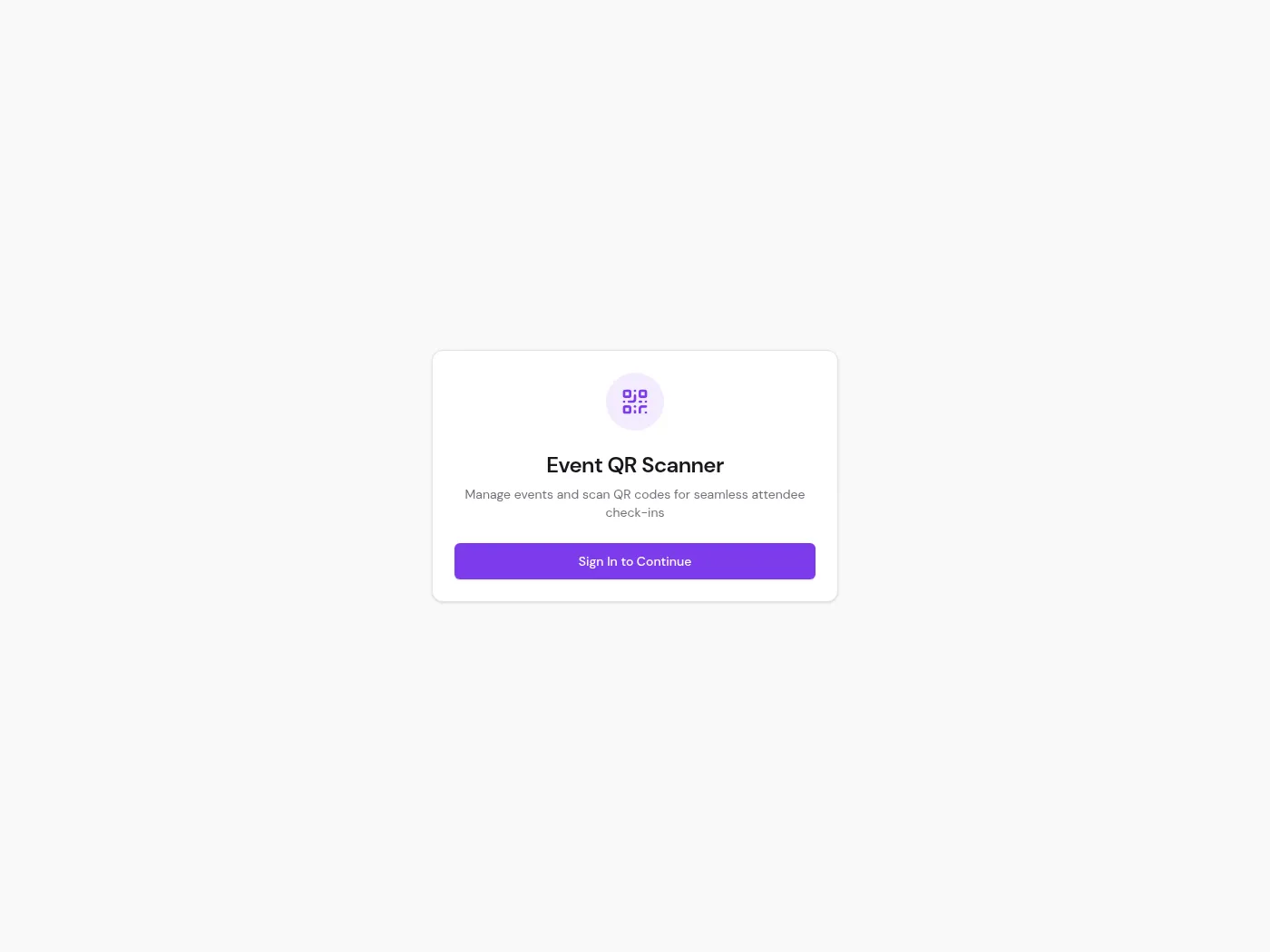 Event QR Code Attendee Scanner