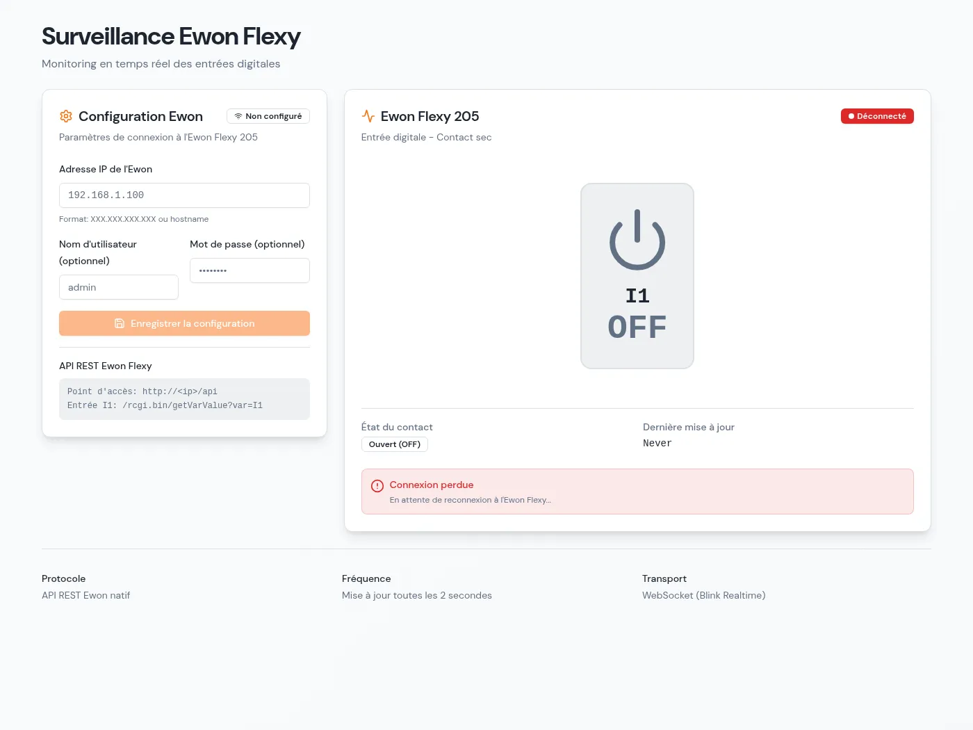 Ewon Flexy Digital Input Web