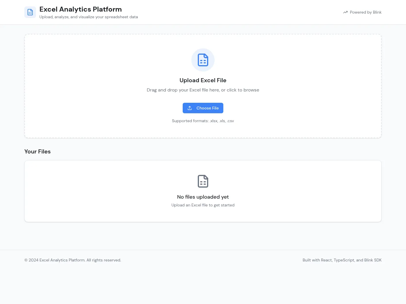 Excel Analytics Platform
