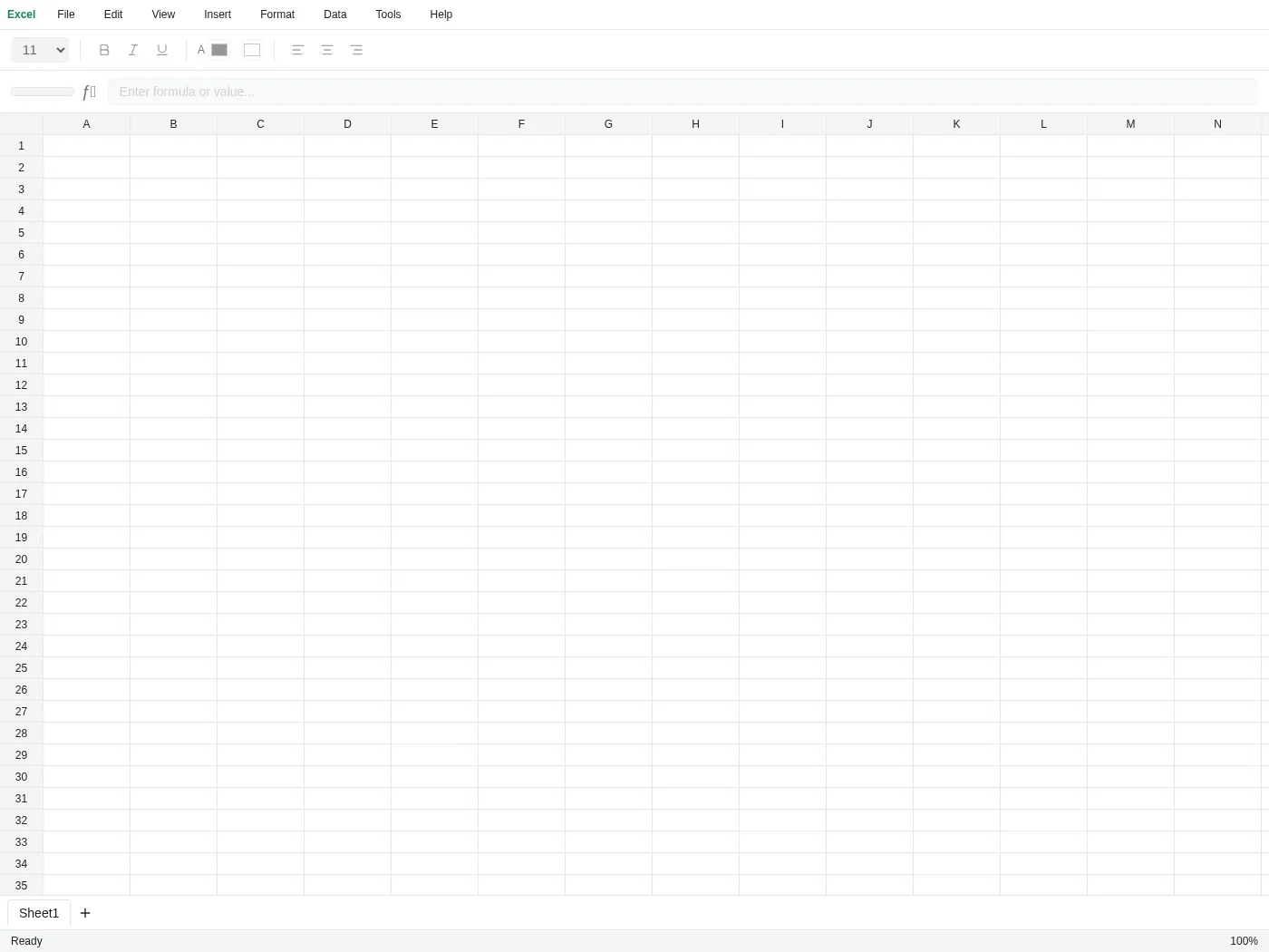 Excel Clone - Online Spreadsheet Application