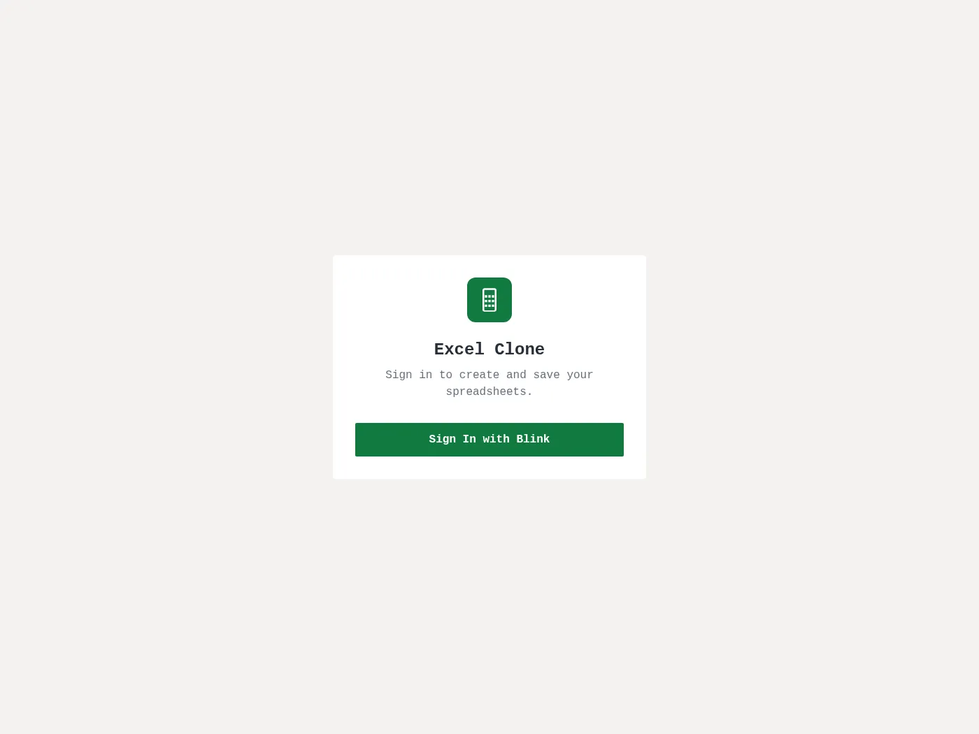 Excel Clone App