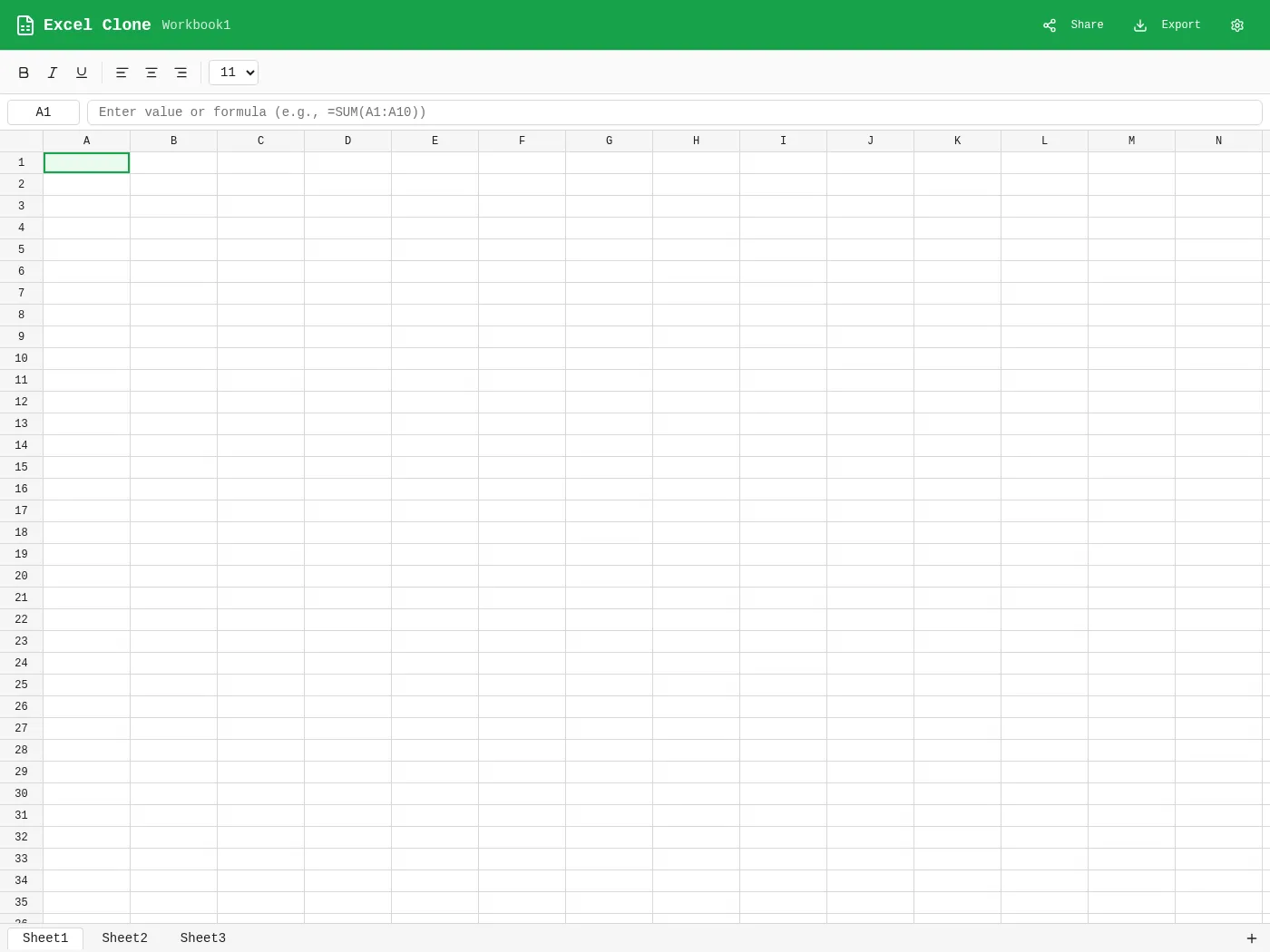 Excel Sheet Clone