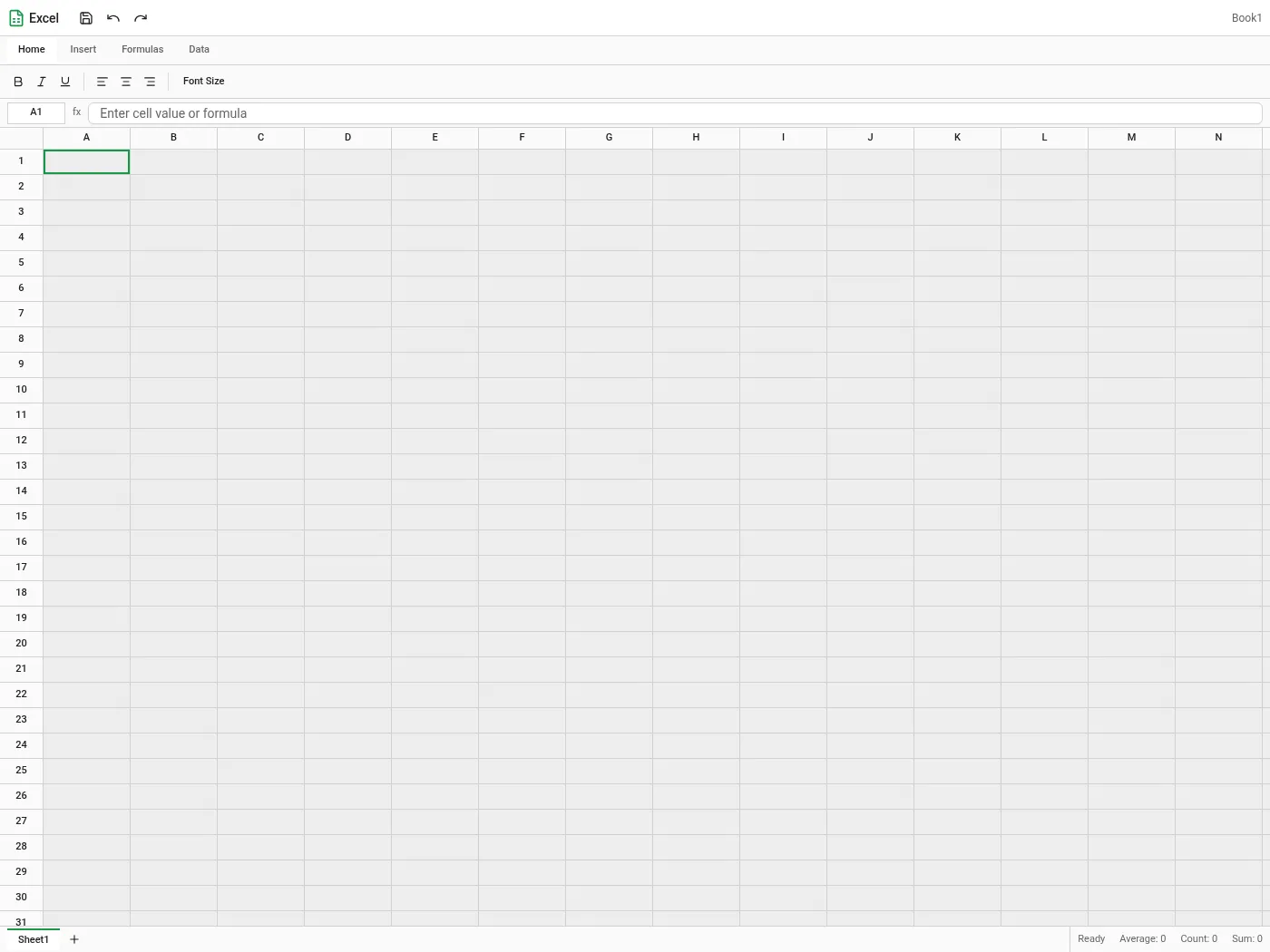 Excel Sheet Web Clone