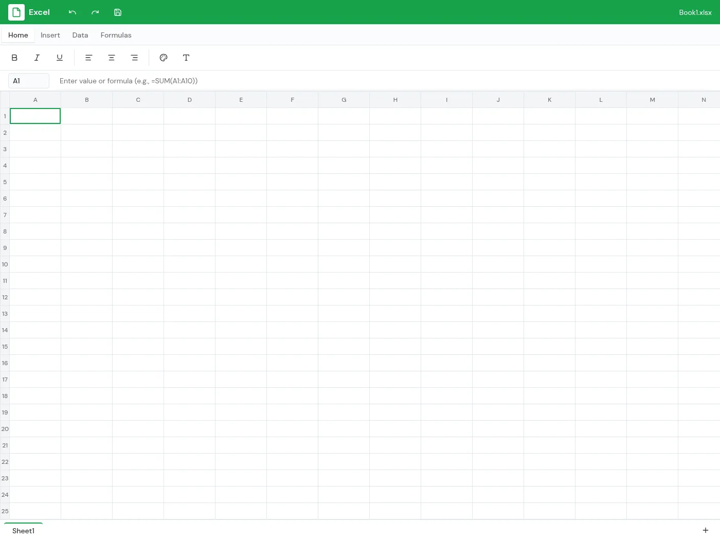 Excel Web Clone