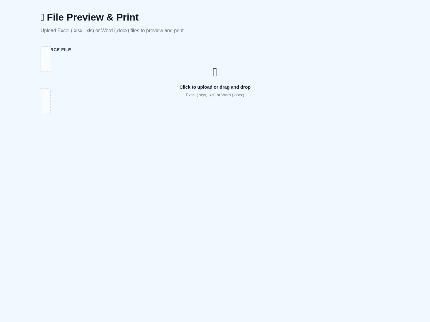 Excel and Word File Previewer & Printer