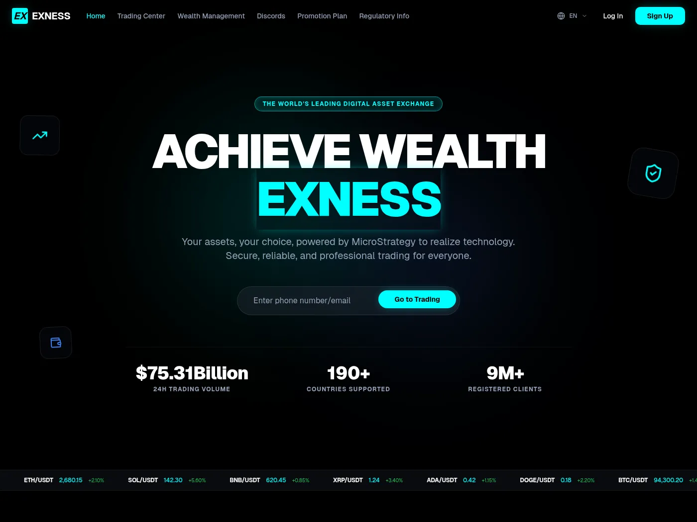 ExnessC Trading Web Clone