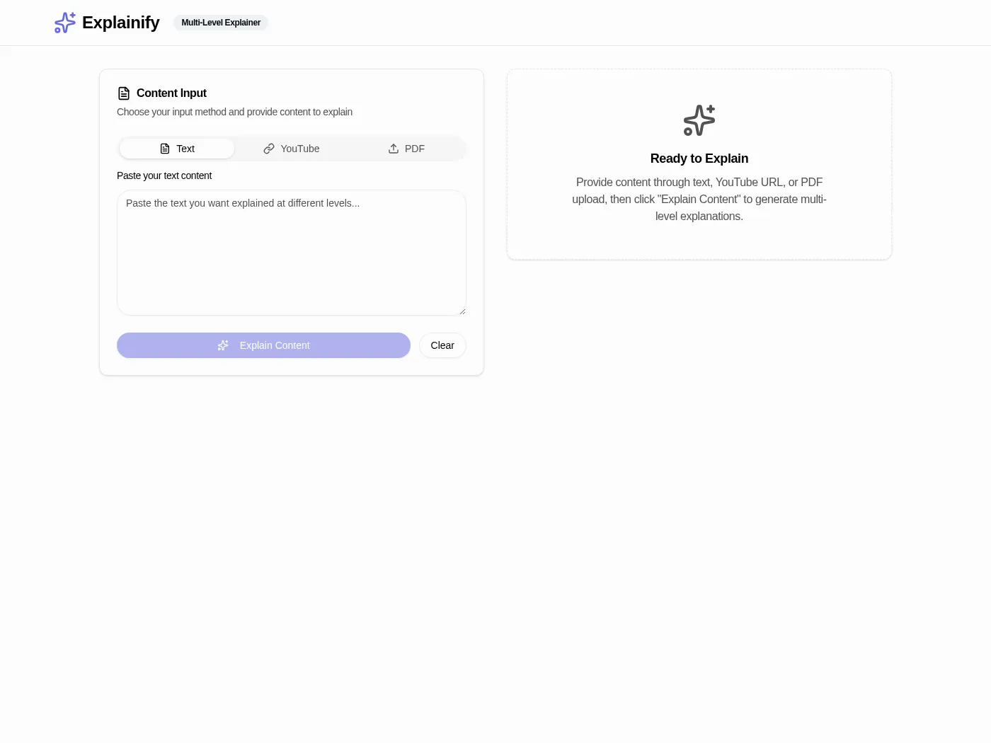 Explainify: Multi-Level Content Explainer
