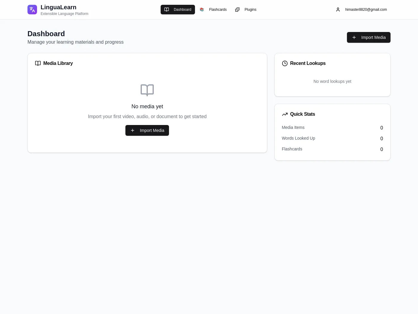 Extensible Language Learning Platform with Media Integration