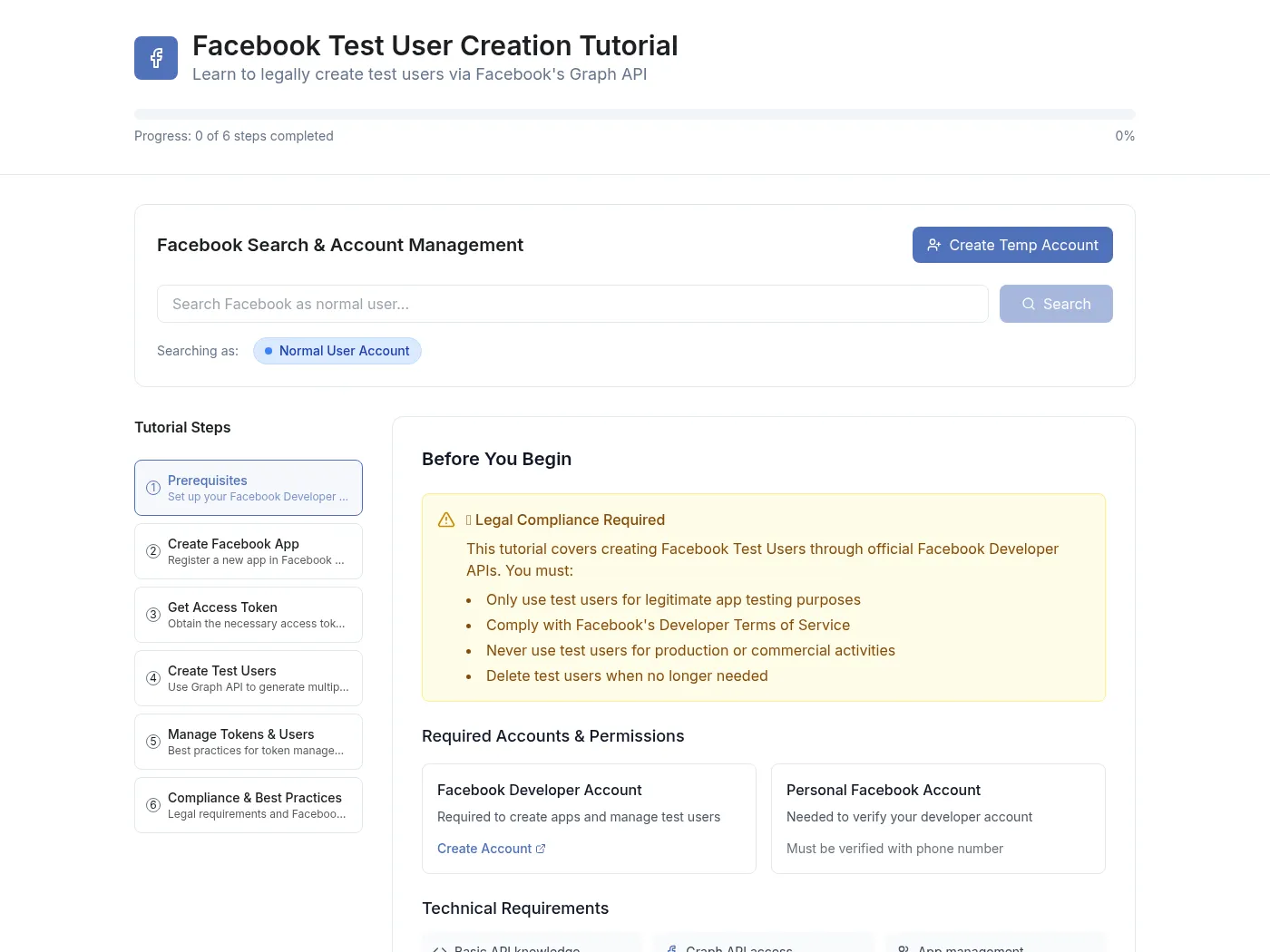 Facebook Test User Creation Step-by-Step Tutorial