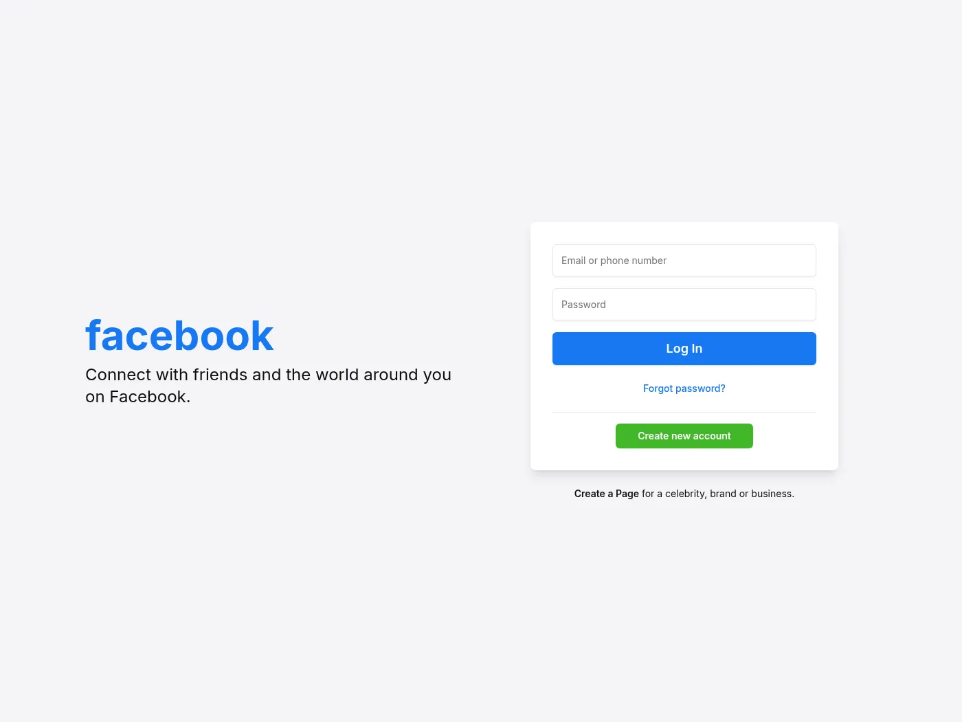 Facebook Web Clone