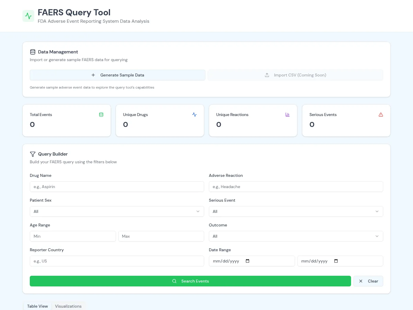 FAERS Query and Evaluation Tool