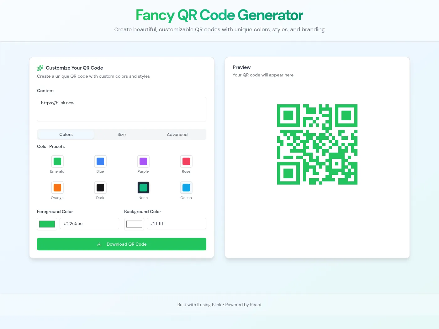 Fancy QR Code Generator