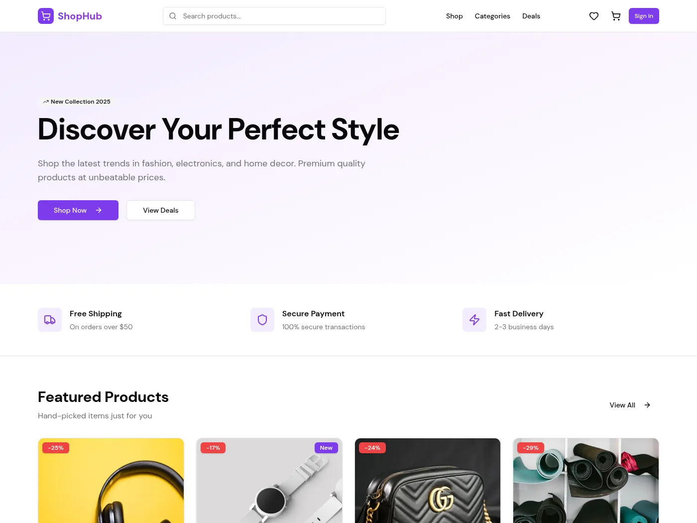 Next-Gen E-Commerce Web Platform