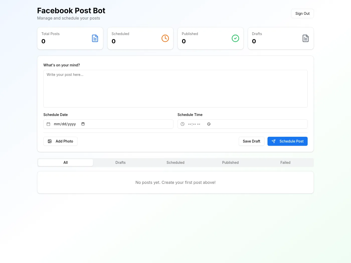 Facebook Post Automation Bot