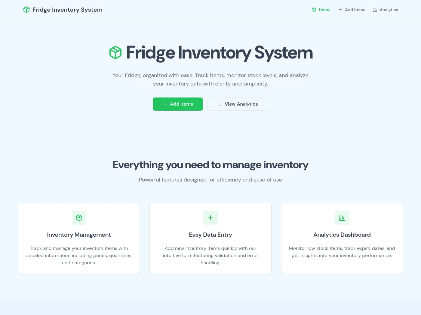 Fridge Inventory System