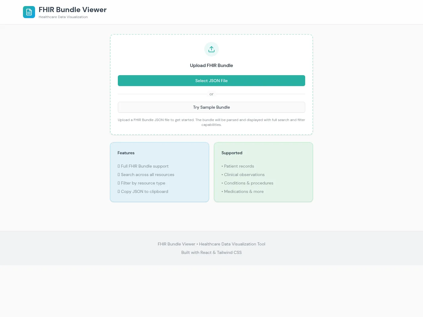 FHIR Bundle Web Viewer