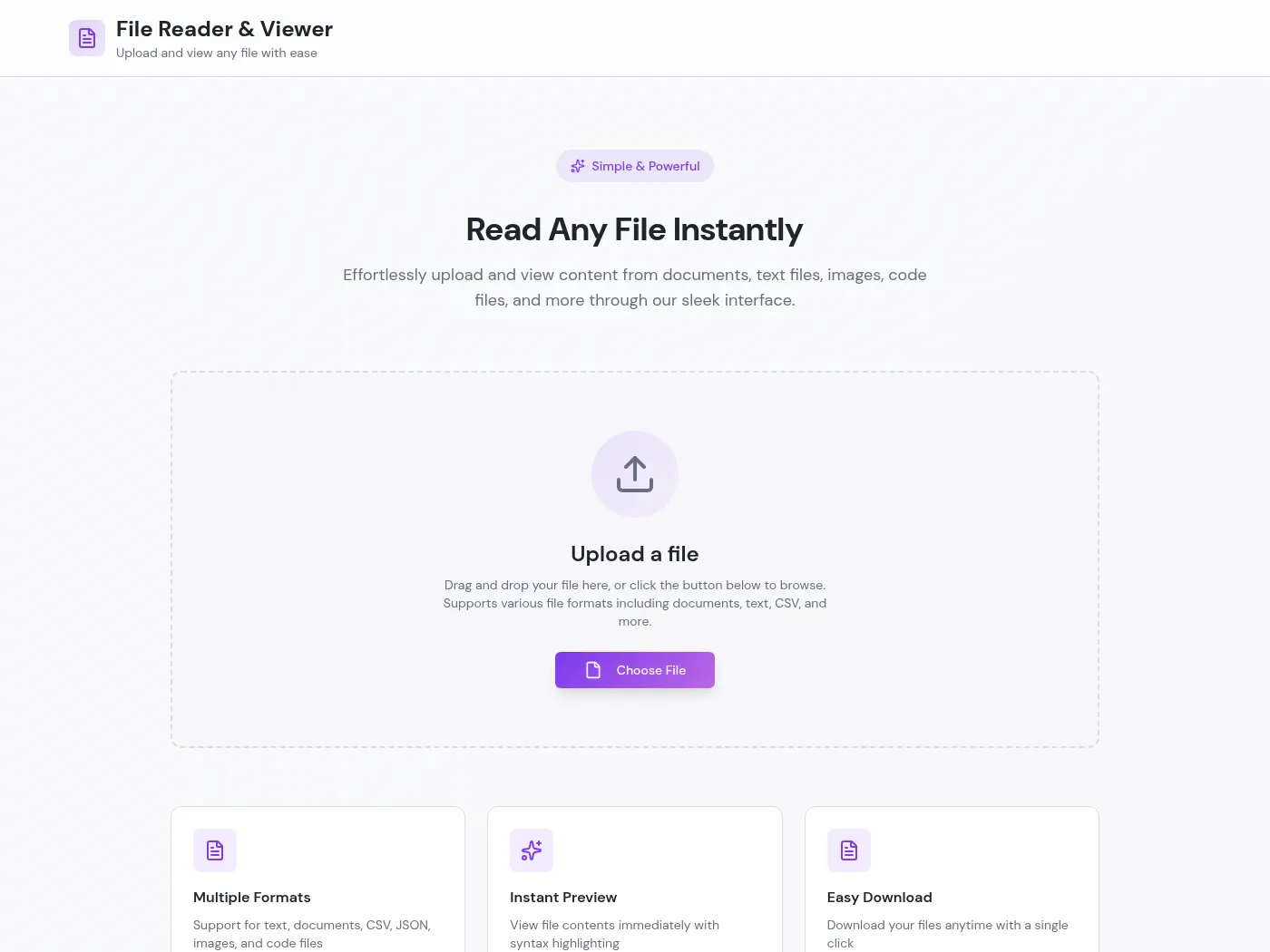 File Reader & Viewer
