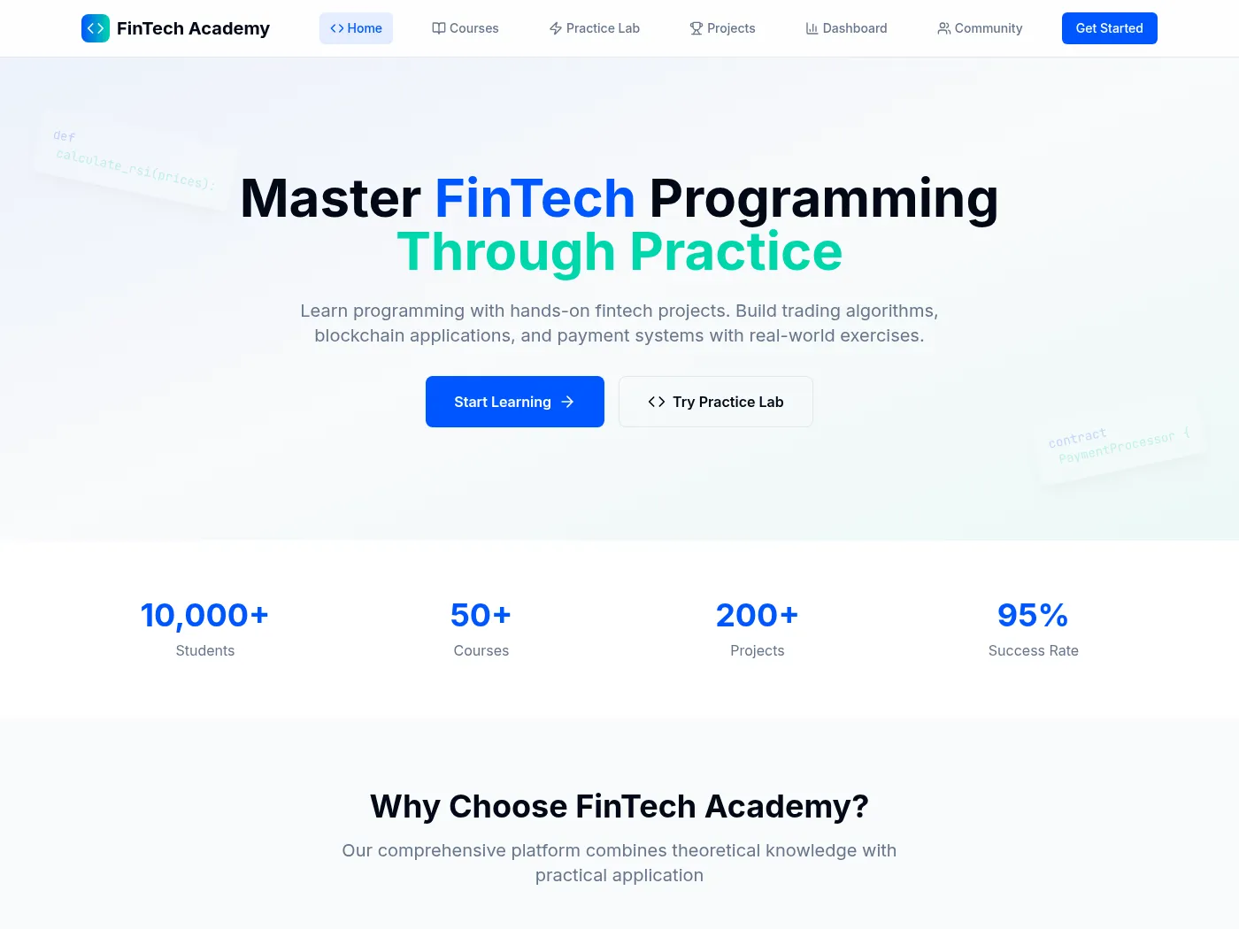 FinTech Coding Academy