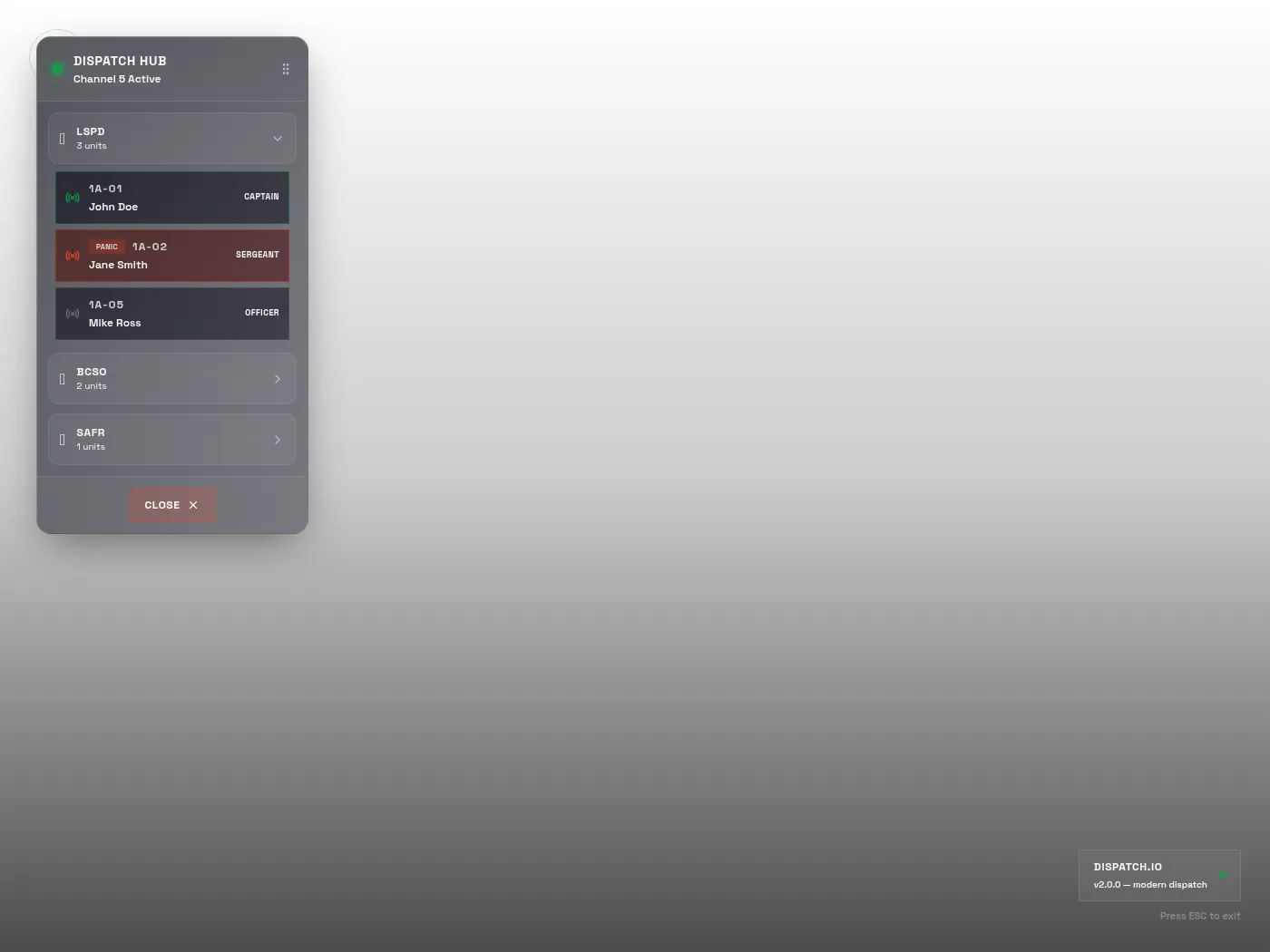 FiveM Blur Overlay Panel