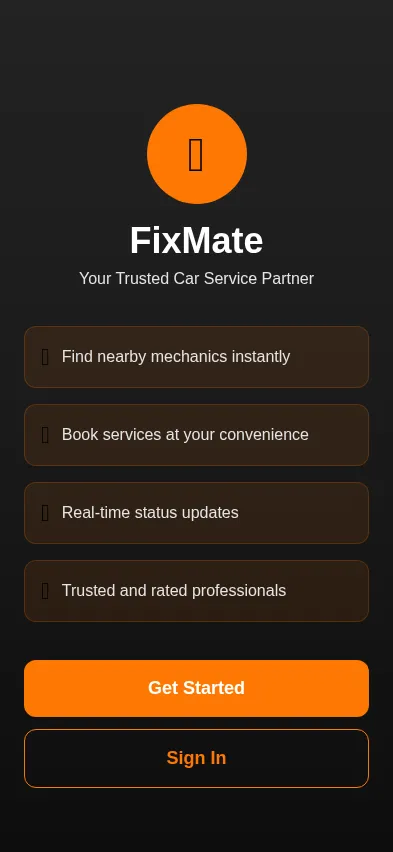 FixMate: Comprehensive Mobile Platform for Seamless Car Service Booking and Mechanic Management