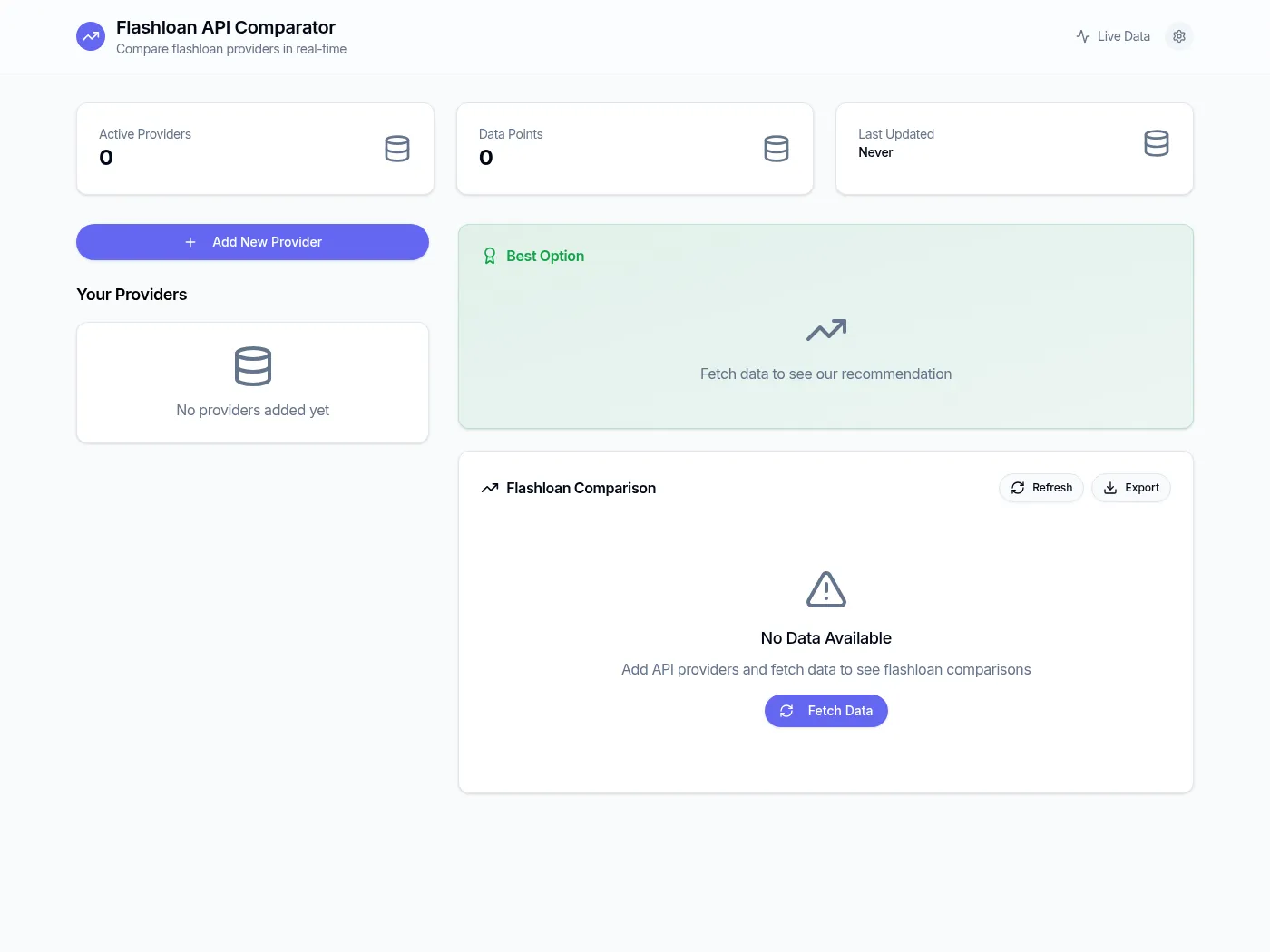 Flashloan API Comparator